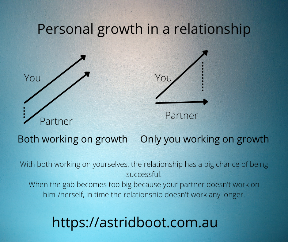 What happens when you work on personal growth in a relationship?